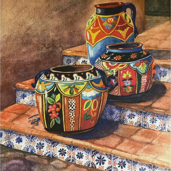 Talavera | Art | Mexican Talavera Potterytile Painting Print Giclee On ...